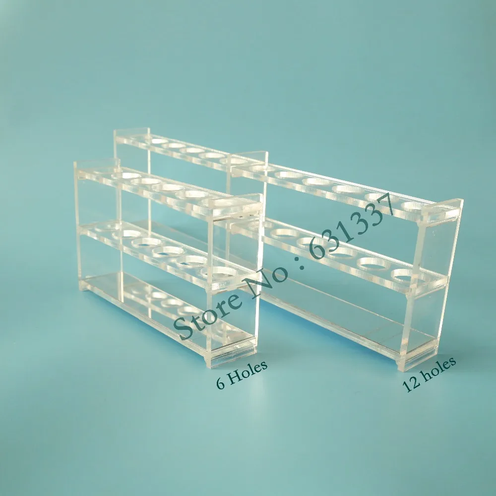 laboratory Mirrored Test Tube Rack Acrylic Nessler Tube Rack 12 holes ...