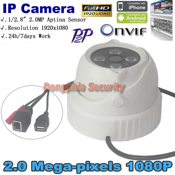 High resolution! 1080P USB CCTV Dome camera array IR night vision 2.0MP ...