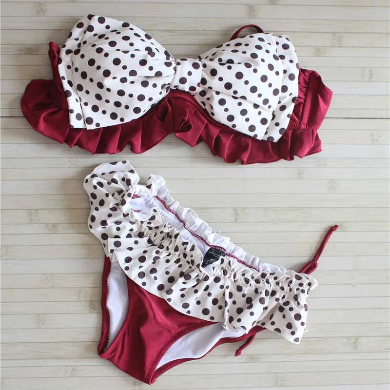 Buy Bow Knot Bikini 2018 Polka Dot Swimwear Women