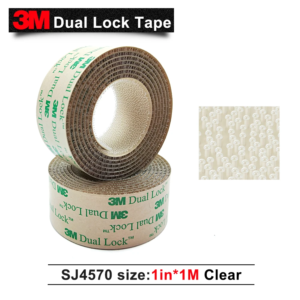 3M SJ4570 adhesive dual lock tape low profile reclosable fastener clear ...