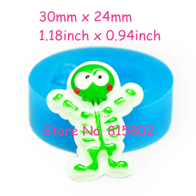 Free Shipping JYL181U Funny Skeleton Silicone Mold Craft Cake ...