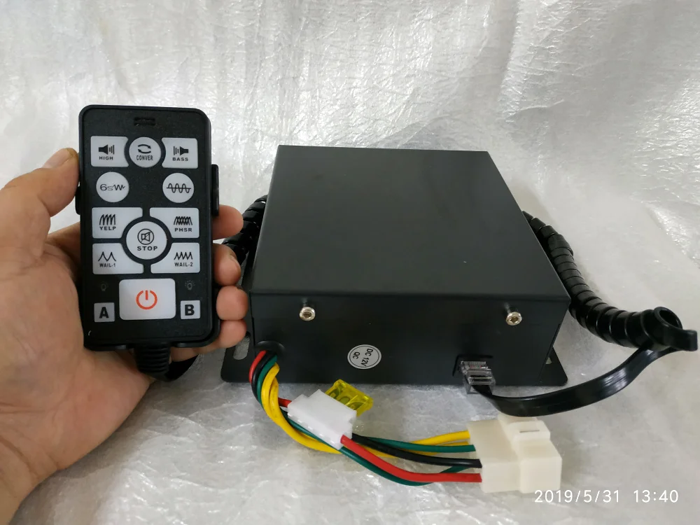 Sa9200e 200w Police Siren Amplifier 8 Warning Tones Emergency Car Alarm ...