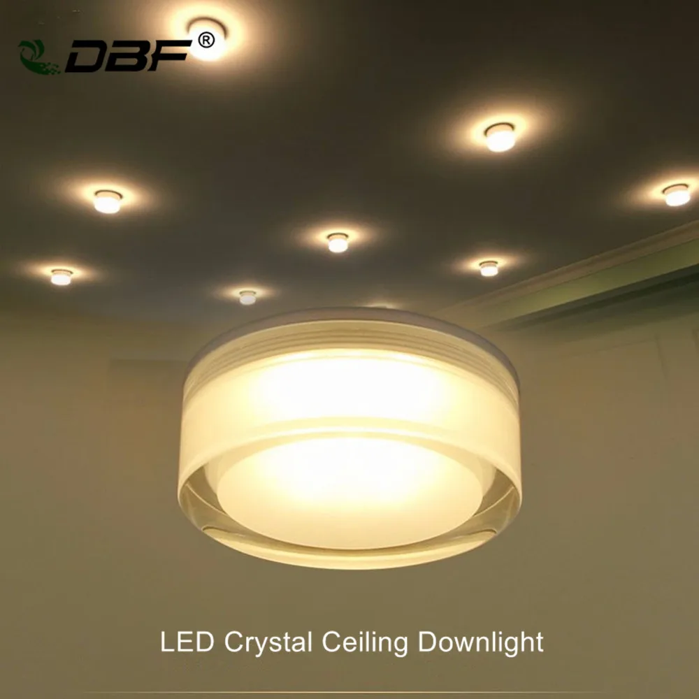 LED Crystal Downlight 12W 10W 5W 1W LED Recessed Ceiling spot light led ...
