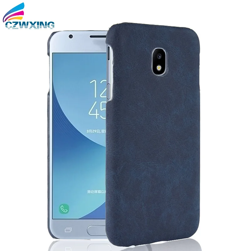 Original Case For Samsung J7 2017 Case PU Leather Hard Plastic Back ...