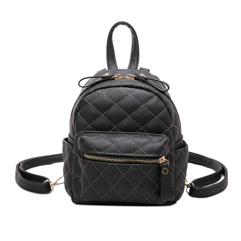 Classic Diamond Lattice Backpacks Fashion Women Mini Casual Small ...