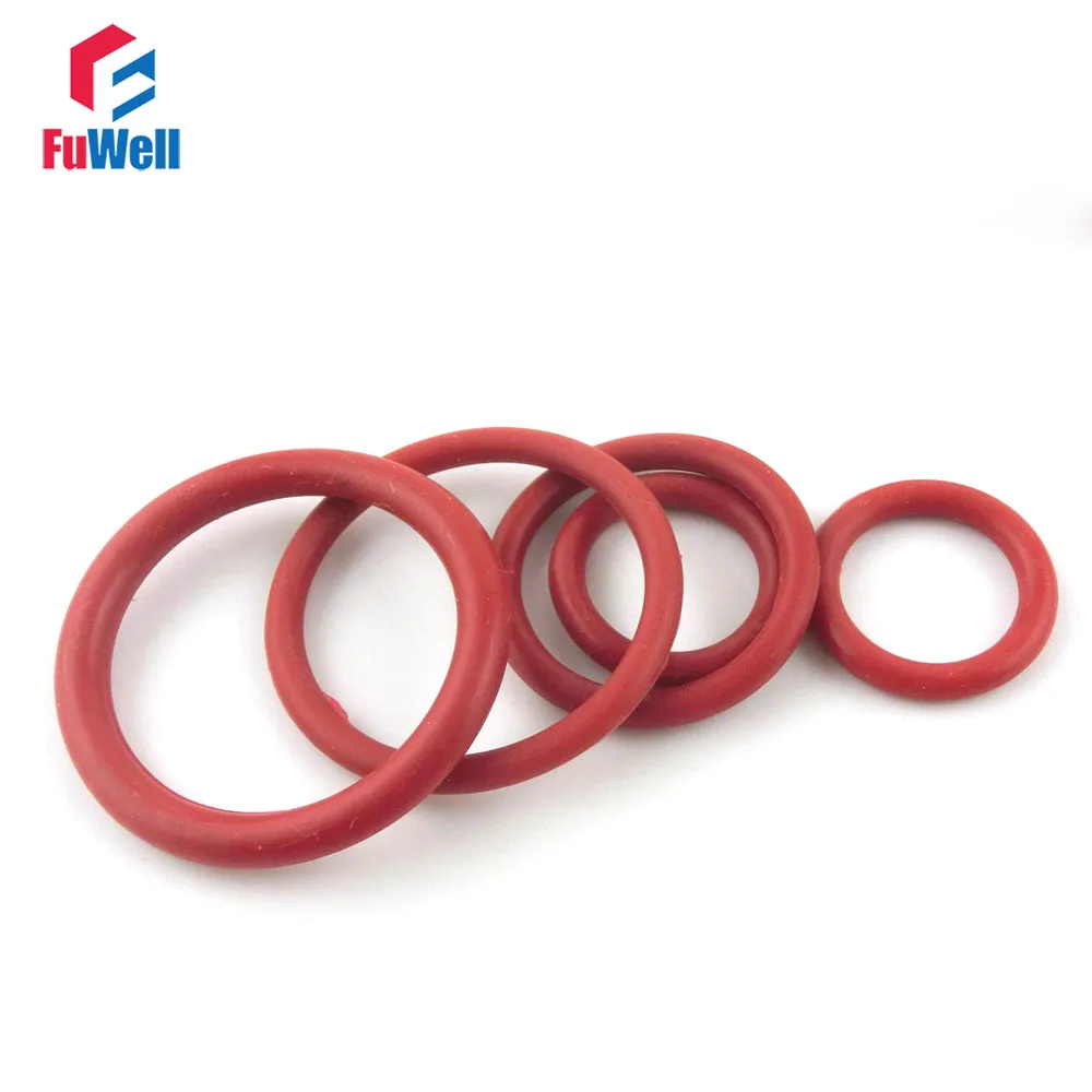 5pcs-Red-Silicon-Rubber-O-rings-Seals-3-5mm-Thickness-180-185-190-195 ...
