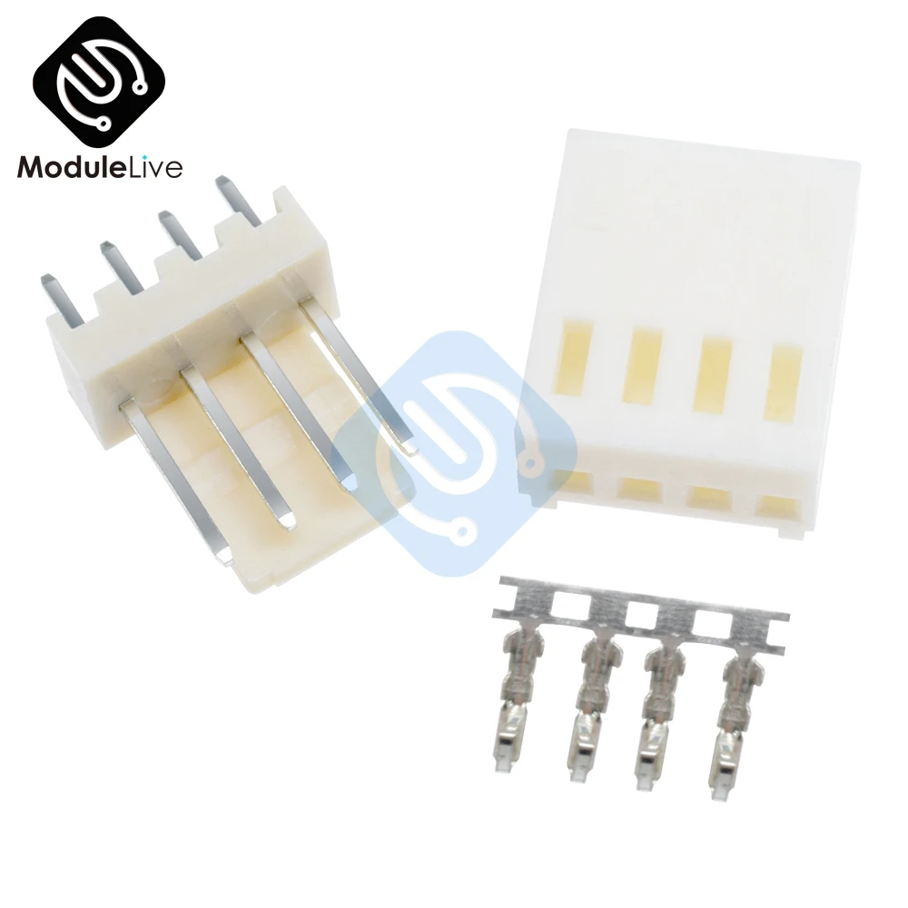 20Pcs 4 핀 4 핀 KF2510 4P KF2510 4 P 2.54mm 피치 터미널 하우징 핀 헤더 커넥터 어댑터 키트 2 ...