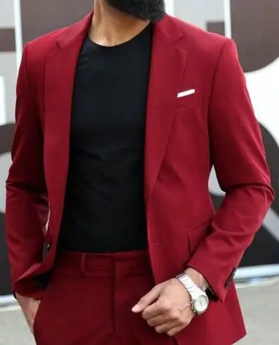 Fashionable Men Red Suits