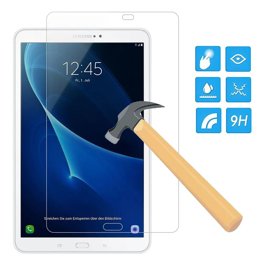 9H Tempered Glass for Samsung galaxy Tab a 10.1 Screen Protector for ...