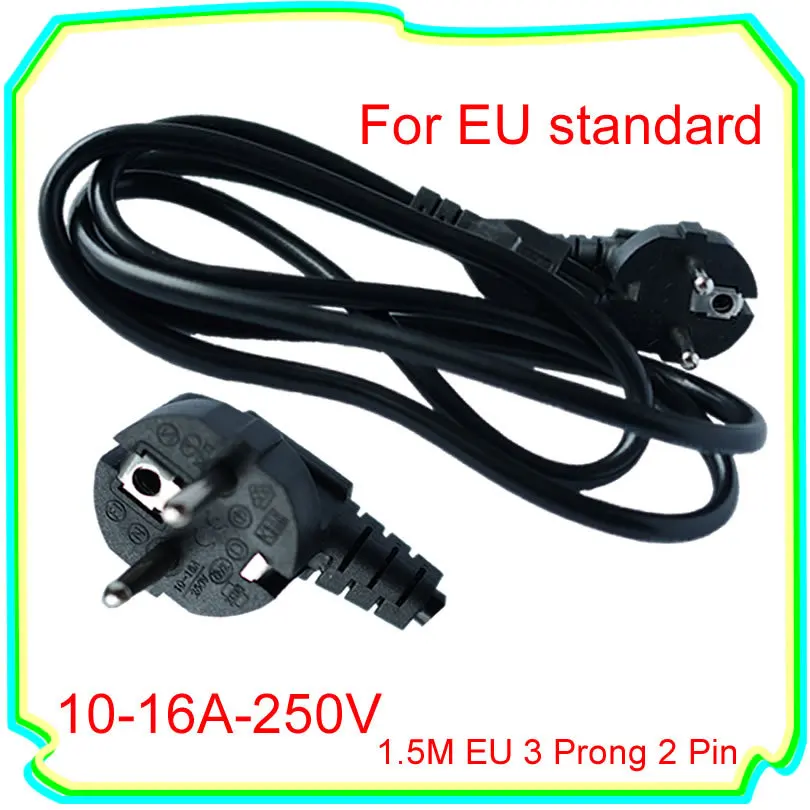 1.5M EU 3 Prong 2 Pin 10*16A 250V AC Laptop Power Cord Adapter Cable ...