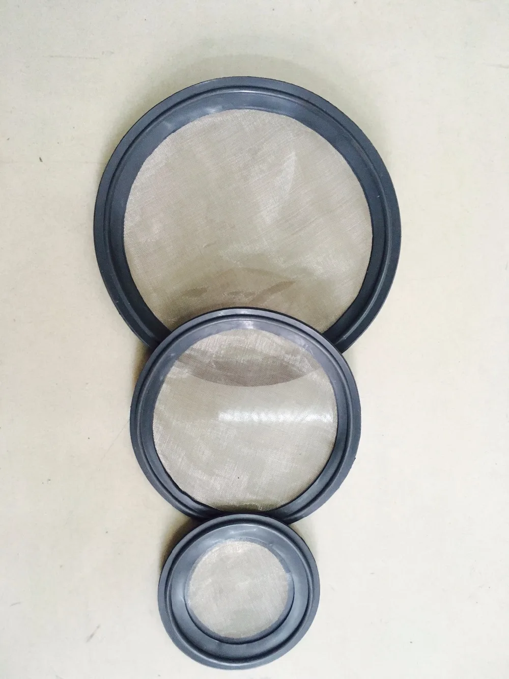 4" (51mm) Viton , FPM seal strip, stainless steel 304, Mash 150 micron ...