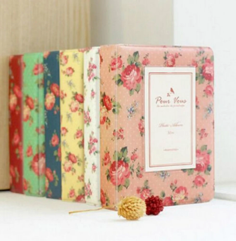 FD2743 Vintage Sweet Mini Photo Album Book 64 Pockets For Fuji Instax ...