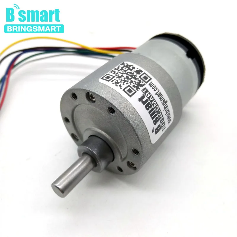 Bringsmart JGB37-520B Encoder Gear Motor DC 12 volt With Encoder Disk A ...