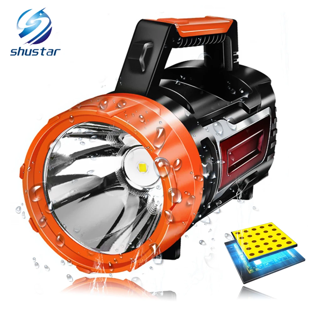 Ultra-bright-portable-spotlight-LED-searchlight-Flashlight-With-side ...