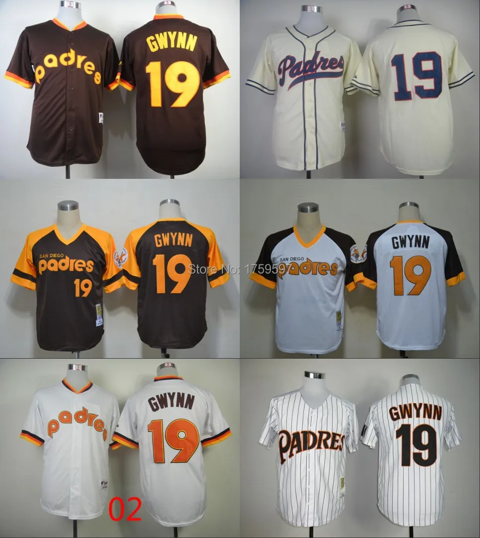 San Diego Padres 19 Tony Gwynn throwback Cheap Authentic Baseball ...