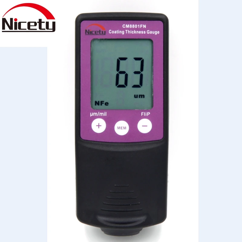 Nicety CM8801FN Fe/NFe Digital Paint Coating Thickness Meter 2in1 Car ...