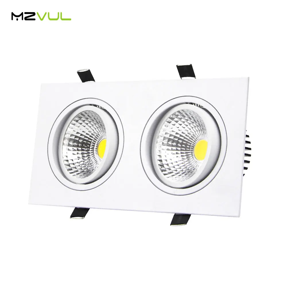Recessed LED Ceiling Downlight 10W 14W 18W 24W Dimmable 2 Head Square ...