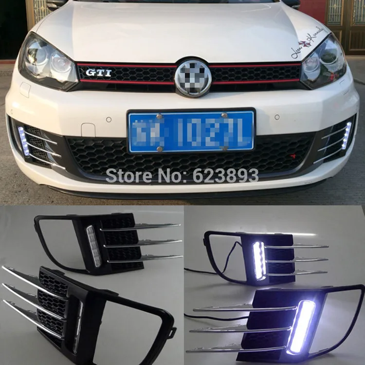 Free shipping,2x Super bright LED DRL Daytime Running Light Fog Lamp ...