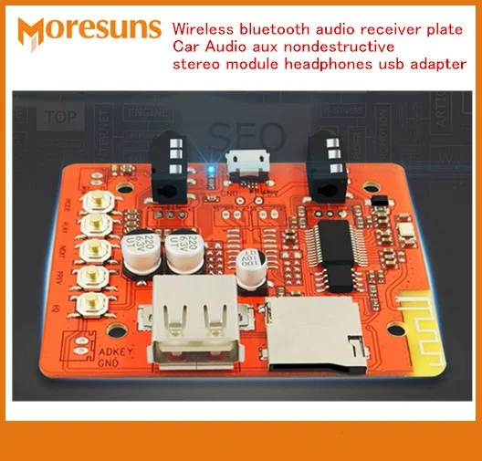 Free Ship Wireless bluetooth audio receiver plate Car Audio aux ...