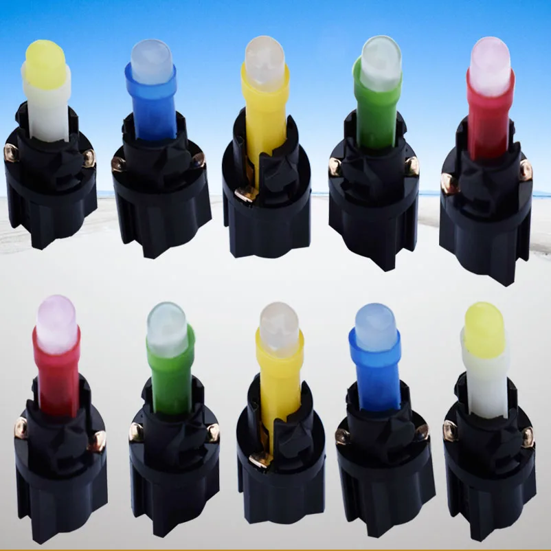 10PCS Car Interior LED Dashboard Light Bulb T5 W1.2W W2X2.6d 27 74 85 ...