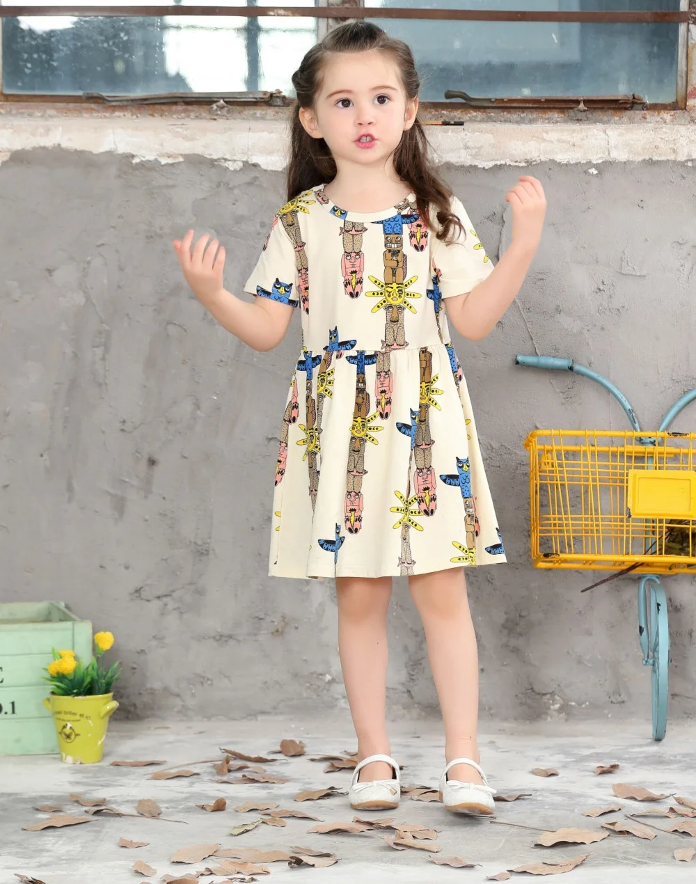 TTONCEN New Europe Summer Baby Girls Princess Dress cartoon cute ...