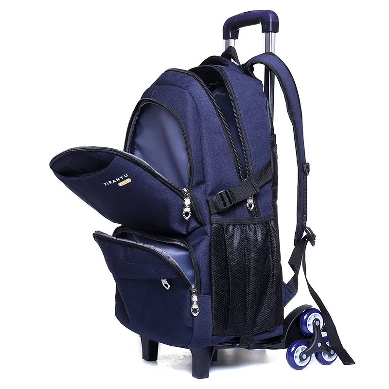 Student Trolley Backpacks School Bag With Wheels Wheeled Backpack For ...