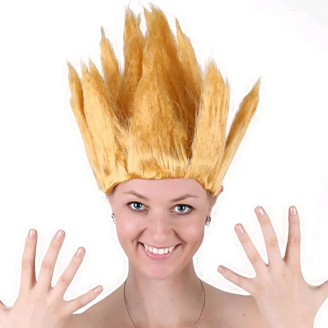 Super Saiyan Wig Dragon Ball Son Goku Cosplay Wig Halloween Carnival Wig Yellow Red Black Brown