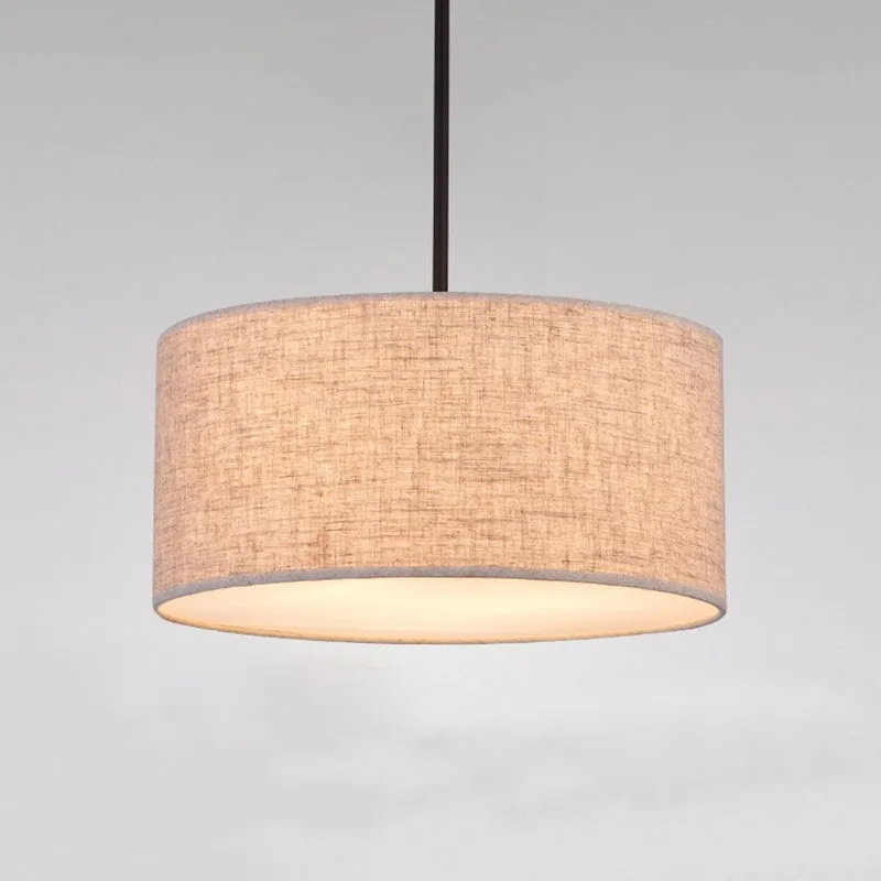 Black White Beige Fabric Led pendant Lights Lamps Pendant Lighting ...