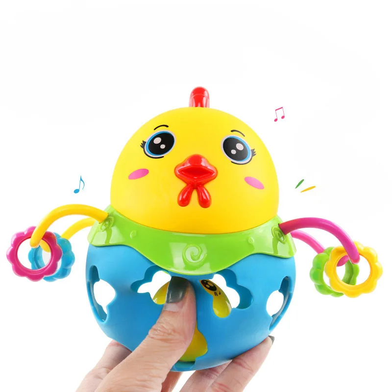 Cute Chicken Baby Rattle Musical Mobile Baby Music Toy Handbell Shaking ...