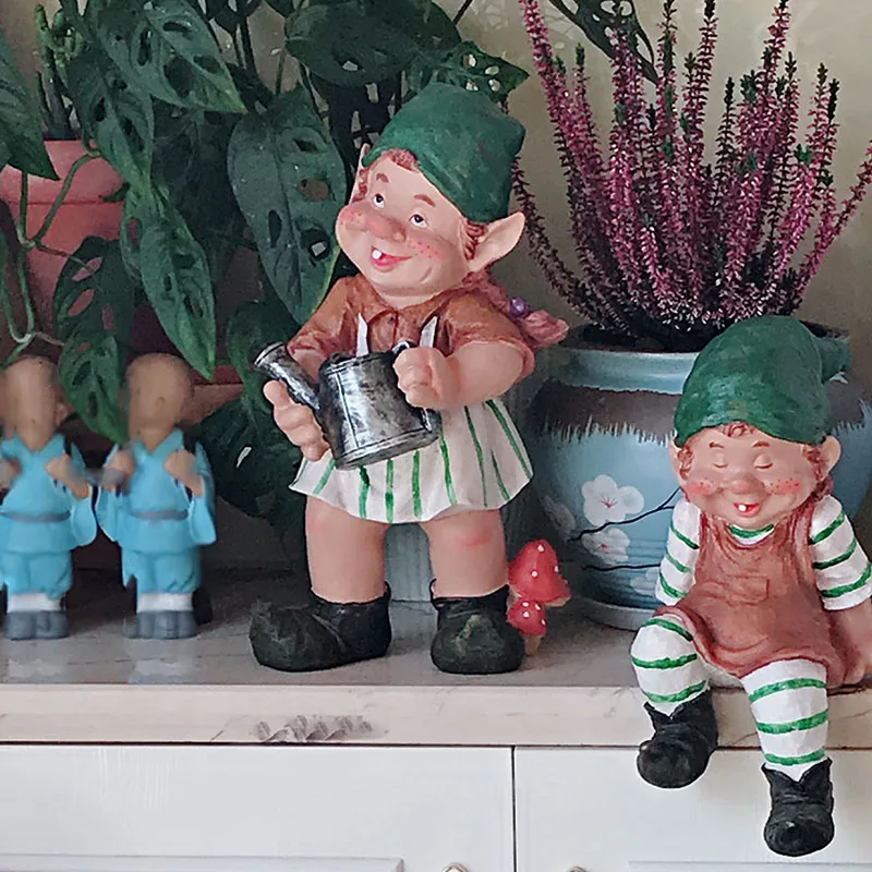 Villa Courtyard Happy Dwarf Elf Welcome Markers Pendants Decoration ...
