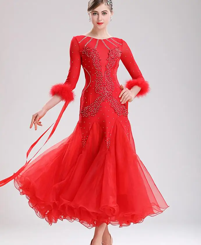 Vestidos de dança padrão para salão de baile, vestidos para salão de ...