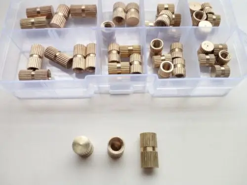 40pcs M5 M6 Blind hole Knurled Brass Nuts Single Pass Injection Molde ... 40pcs M5 M6 Blind hole Knurled Brass Nuts Single Pass Injection Molde ...