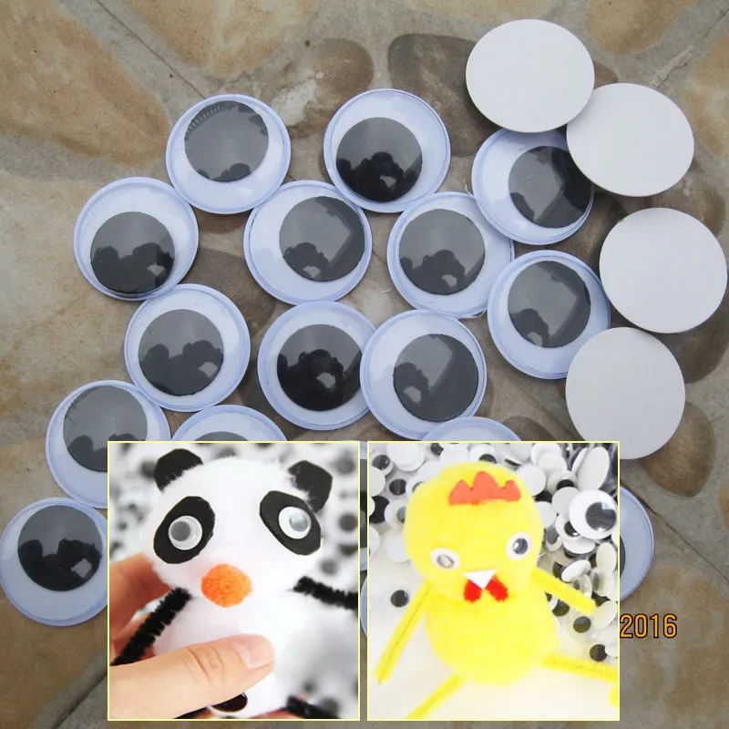 100PCS 15MM Self adhesive Plush Toys Eyes Stuffed Dolls Eyes Doll ...
