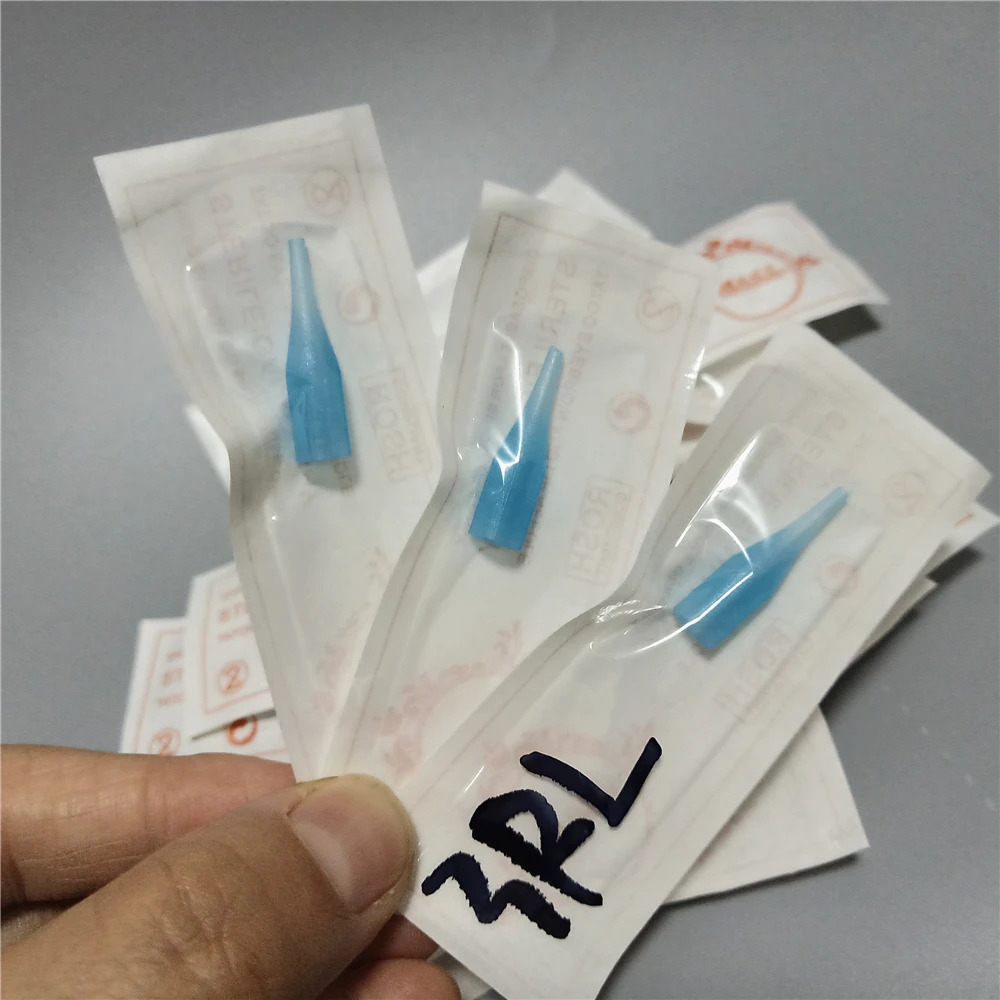 500Pcs-Tattoo-Needle-Caps-Blue-Plastic-Disposable-Tips-0-4-0-6-2-5cm ...