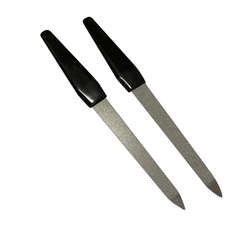 5PCS/Set Plastic Handle Metal Double Sided Nail Files Home Nail File ...