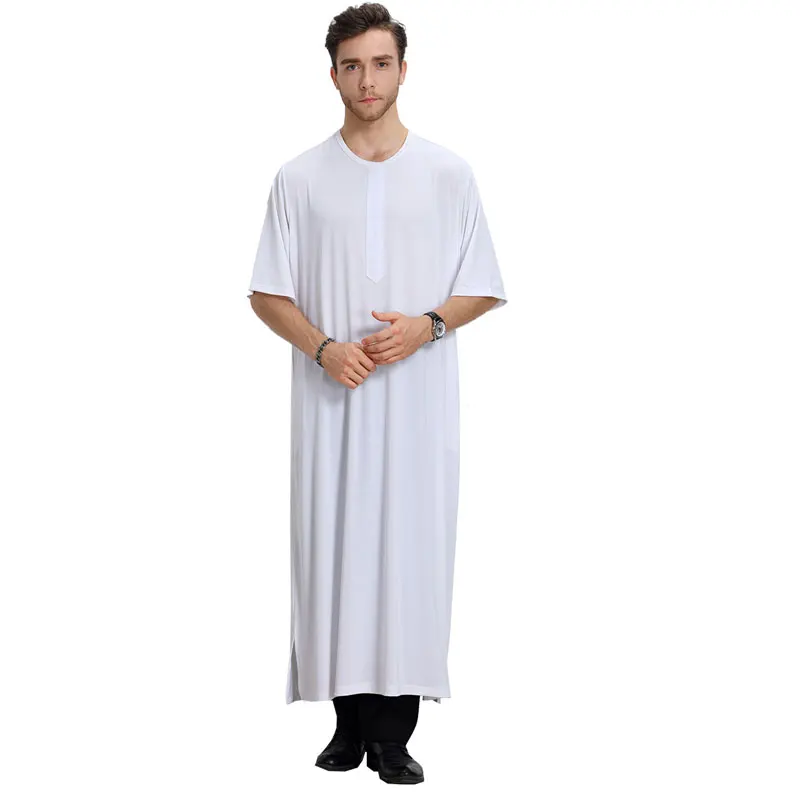 2019 Summer men Muslim jubah thobe abaya moroccan turkish cloth robe ...