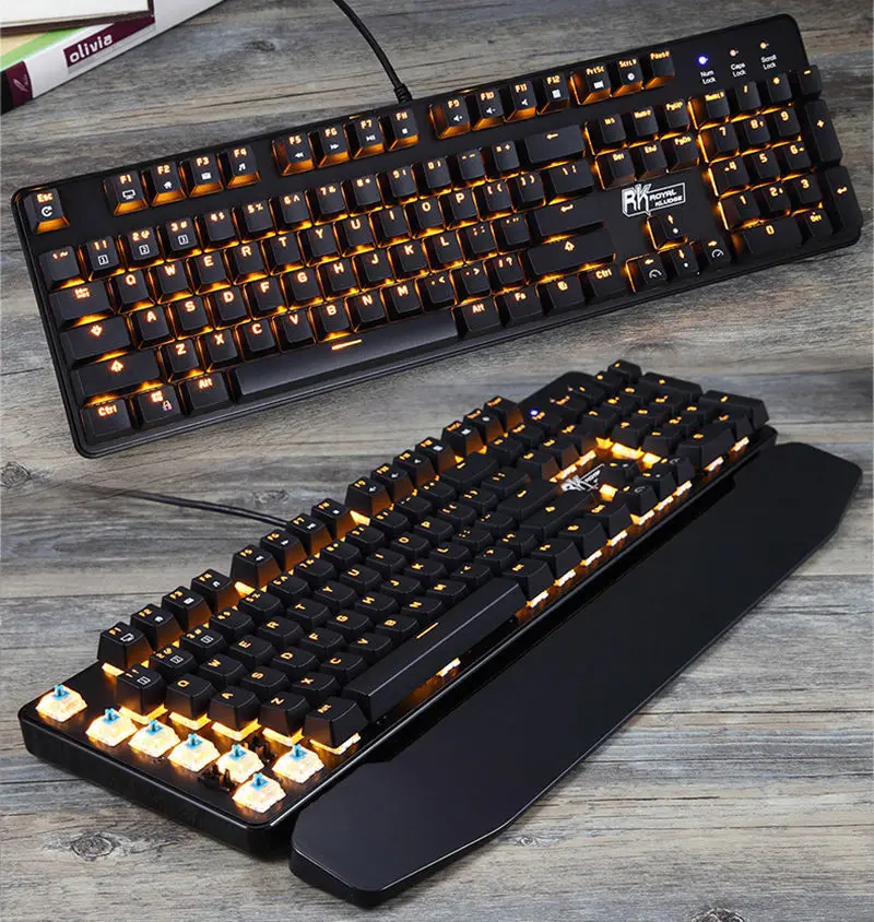 Anti ghosting RK920 Black Keyboard 104Key Floated ABS Double shot ...