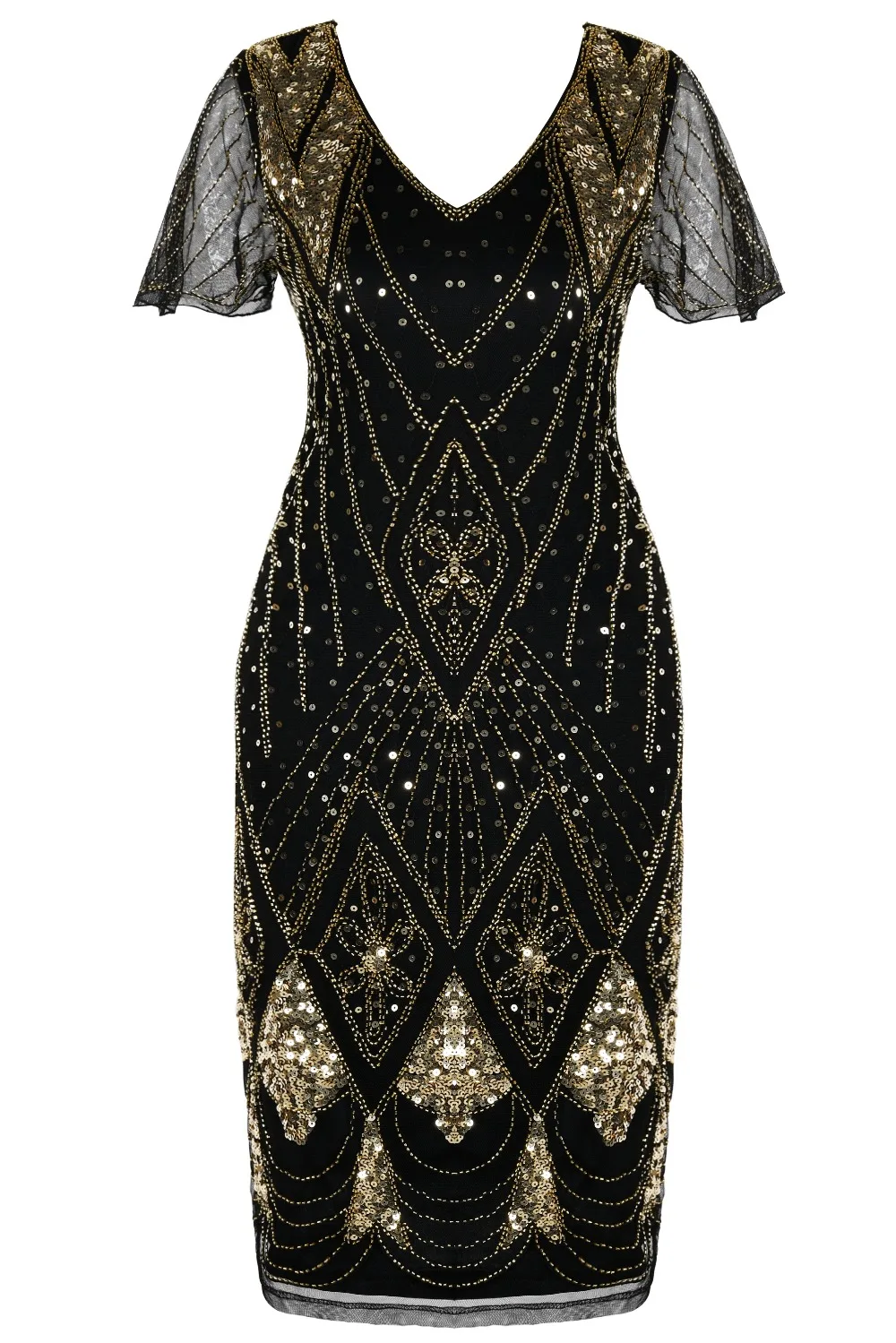 PrettyGuide Women's Flapper Dress Sequin Deco Cocktail Gatsby Dress ...