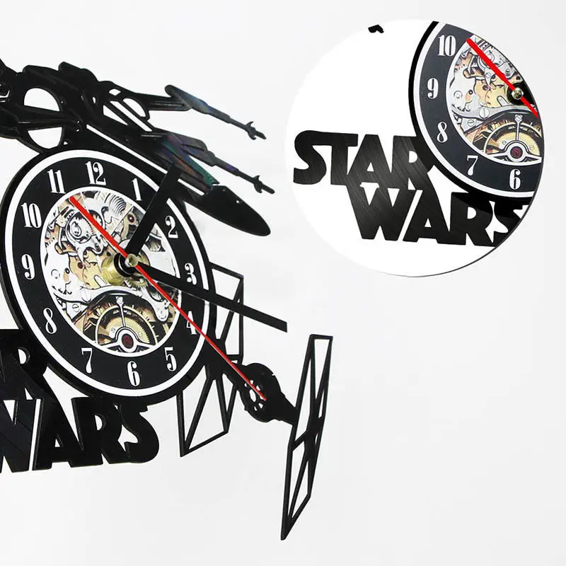 Star Wars Wall Clock Modern Design Airplane Theme Clocks Retro Style ...