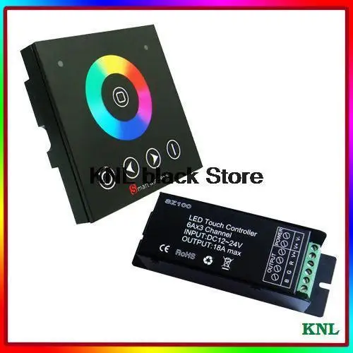 New DC12 24V Led RGB wireless touch RF remote controller, wall mounted ...