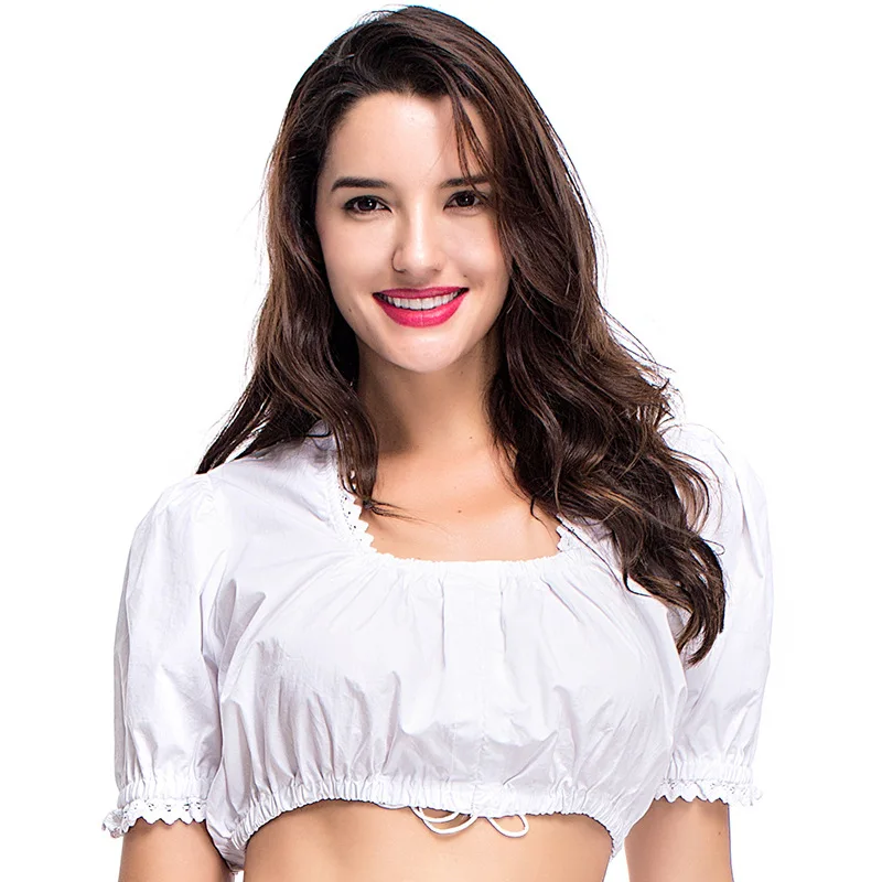 Sexy Woman Oktoberfest Beer Festival Waitress Dress Housemaid White Mini Coat Halloween Cosplay