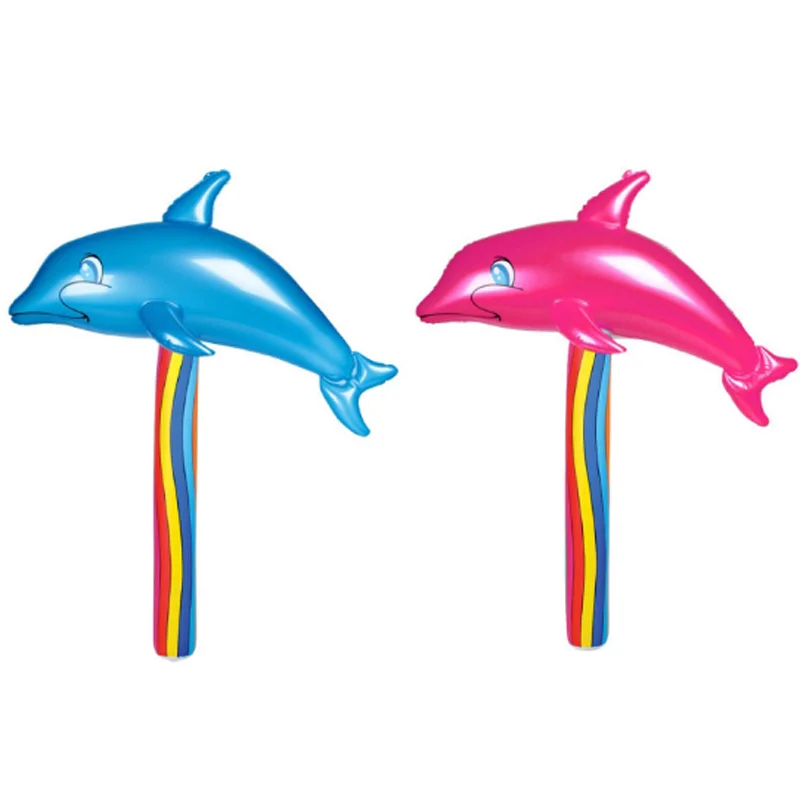 1pc cartoon Cute Inflatable Dolphin Hammer Summer Bath Toys with ...