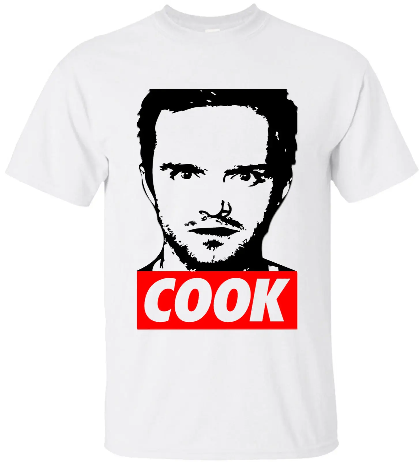 cook simple logo short sleeve men's t shirt Classic Cotton Men Round ...