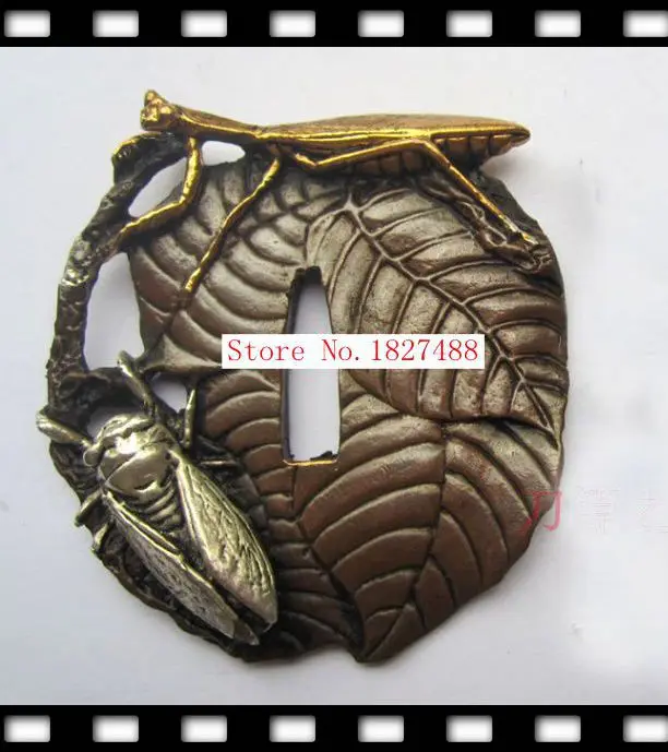 Japan Samurai Sword Accessories Copper Katana Tsuba W/mantis Catch ...
