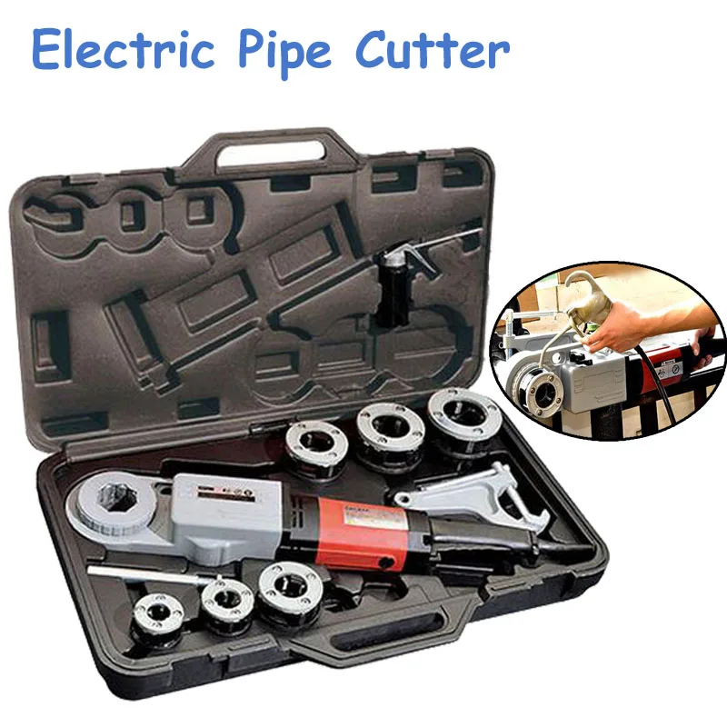 2 Inch Handheld Electric Pipe Cutter Die Head Threading Machine Pipe ...