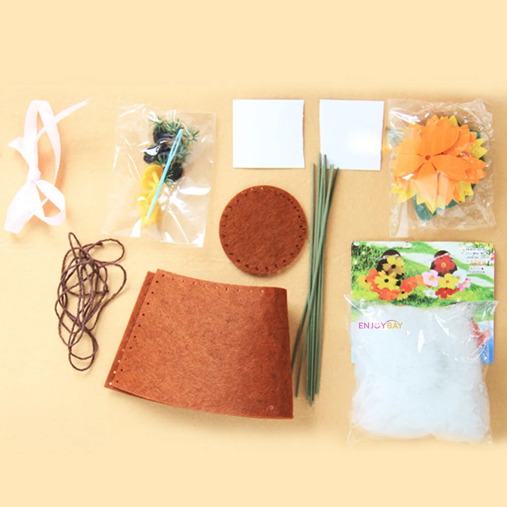 DIY Felt Toy Button Flower Craft Creative Toys for Kits Children ...