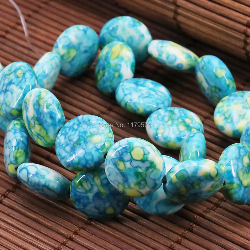 8-12mm Blue Multicolor Riverstone Rain Flower Rainbow Stone Crafts ...