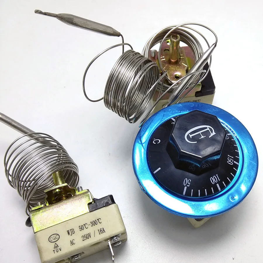 2m cable length 30 110/50 300 centigrade ceramic base mechanical thermostat with 2m cable water ...