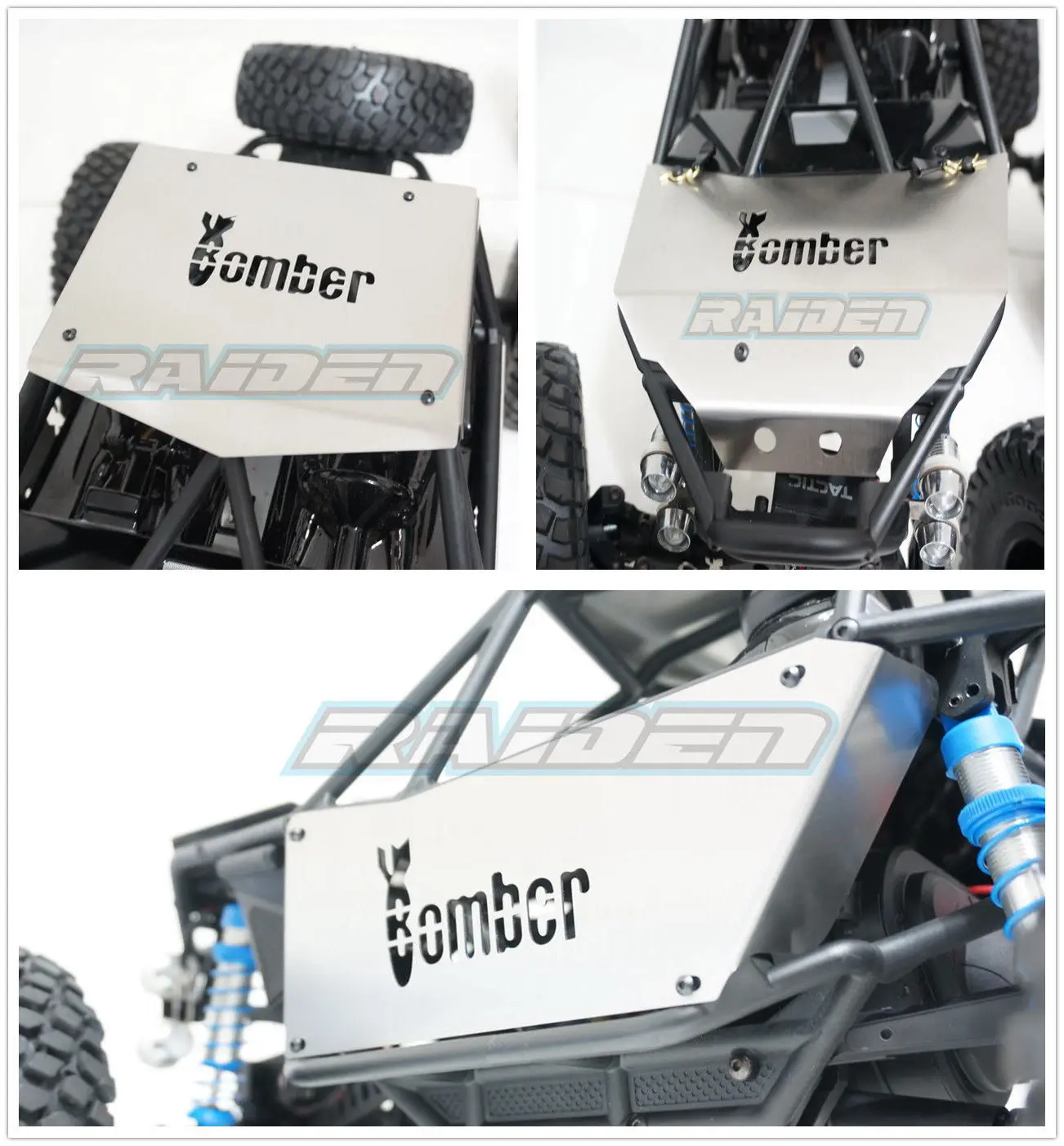 Axial rr10 bomber 90048 90053ステンレス鋼ボディアーマールーフサイドフードパネル|パーツ & アクセサリー ...