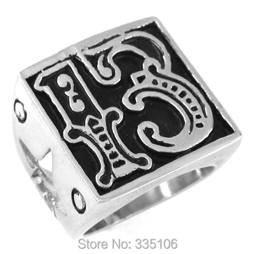 Wholesale Number 13 Ring Motor Biker Ring Stainless Steel Jewelry Punk ...